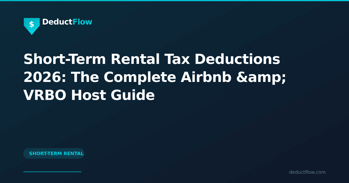 Short-Term Rental Tax Deductions 2026: The Complete Airbnb & VRBO Host ...